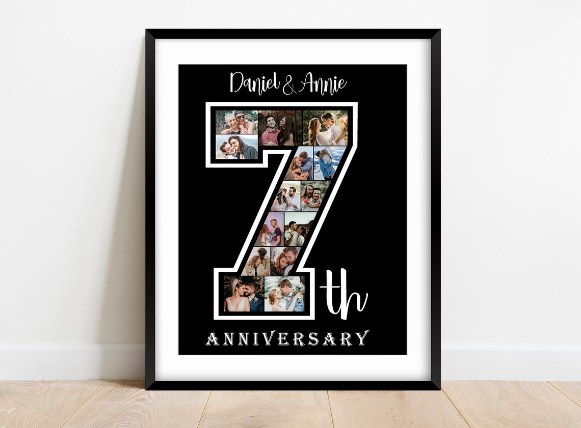 Custom 7 Year Anniversary Collage Personalized 7th - Etsy