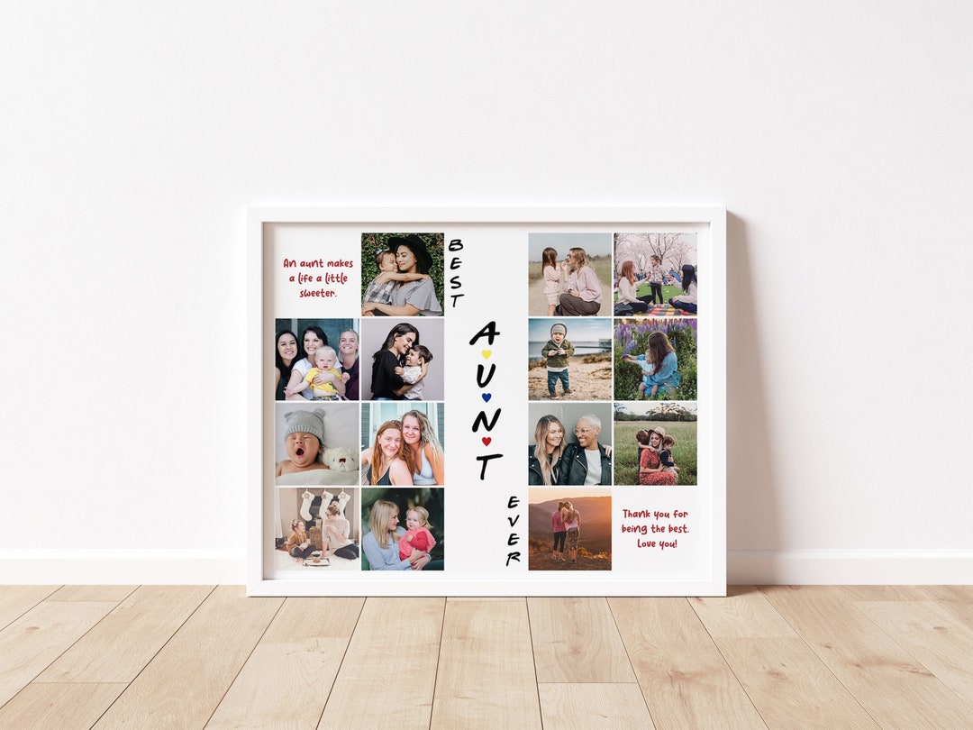 Personalized Aunt Photo Collage Auntie Custom Gift Gift for - Etsy