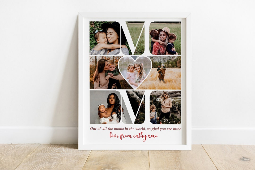 Personalized Mom Photo Collage, Mother's Day Gift for Mom, Custom Mommy ...
