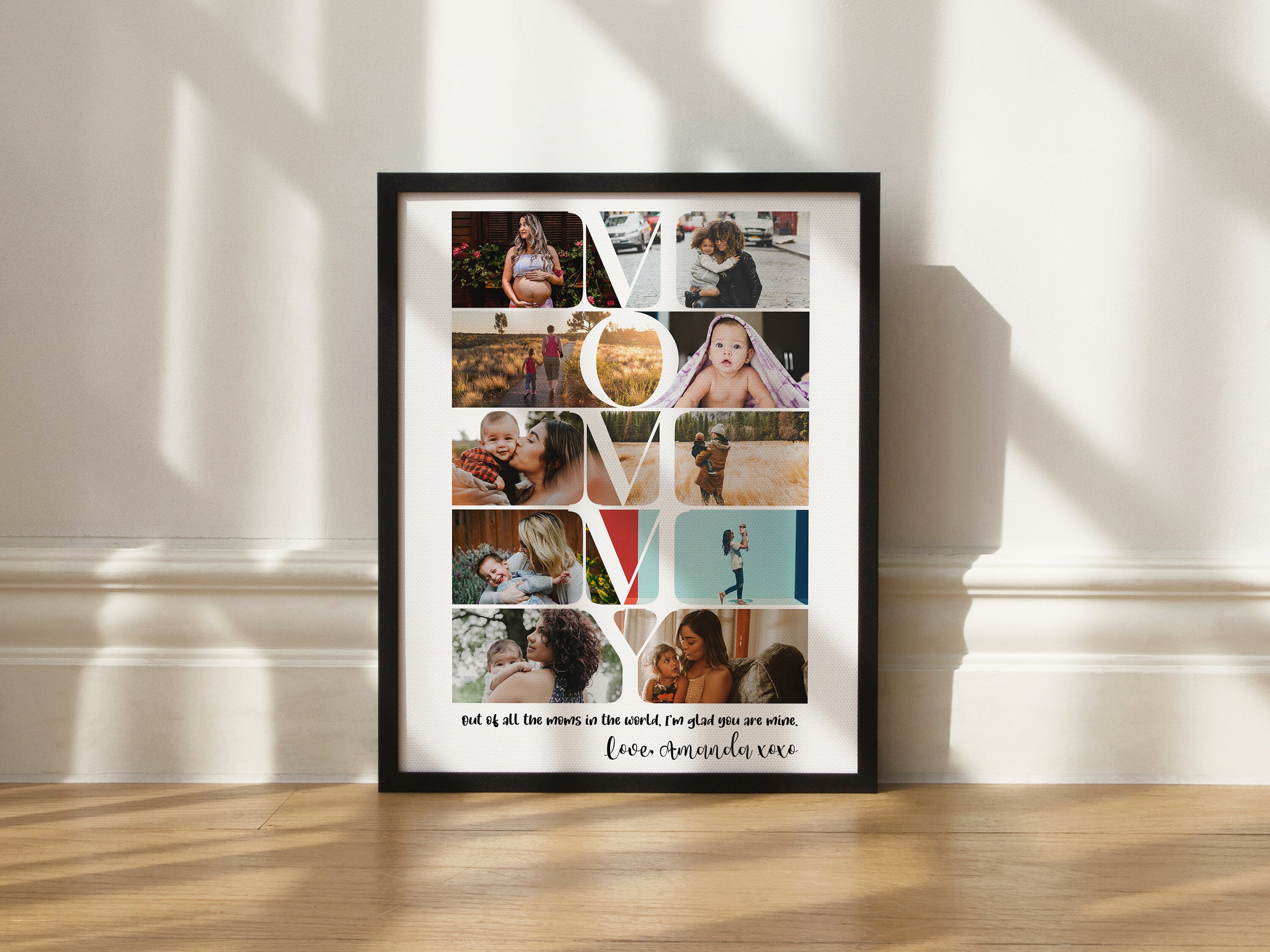 Personalized MOMMY Photo Collage Gift, Mommy Christmas Gift, Gift for ...
