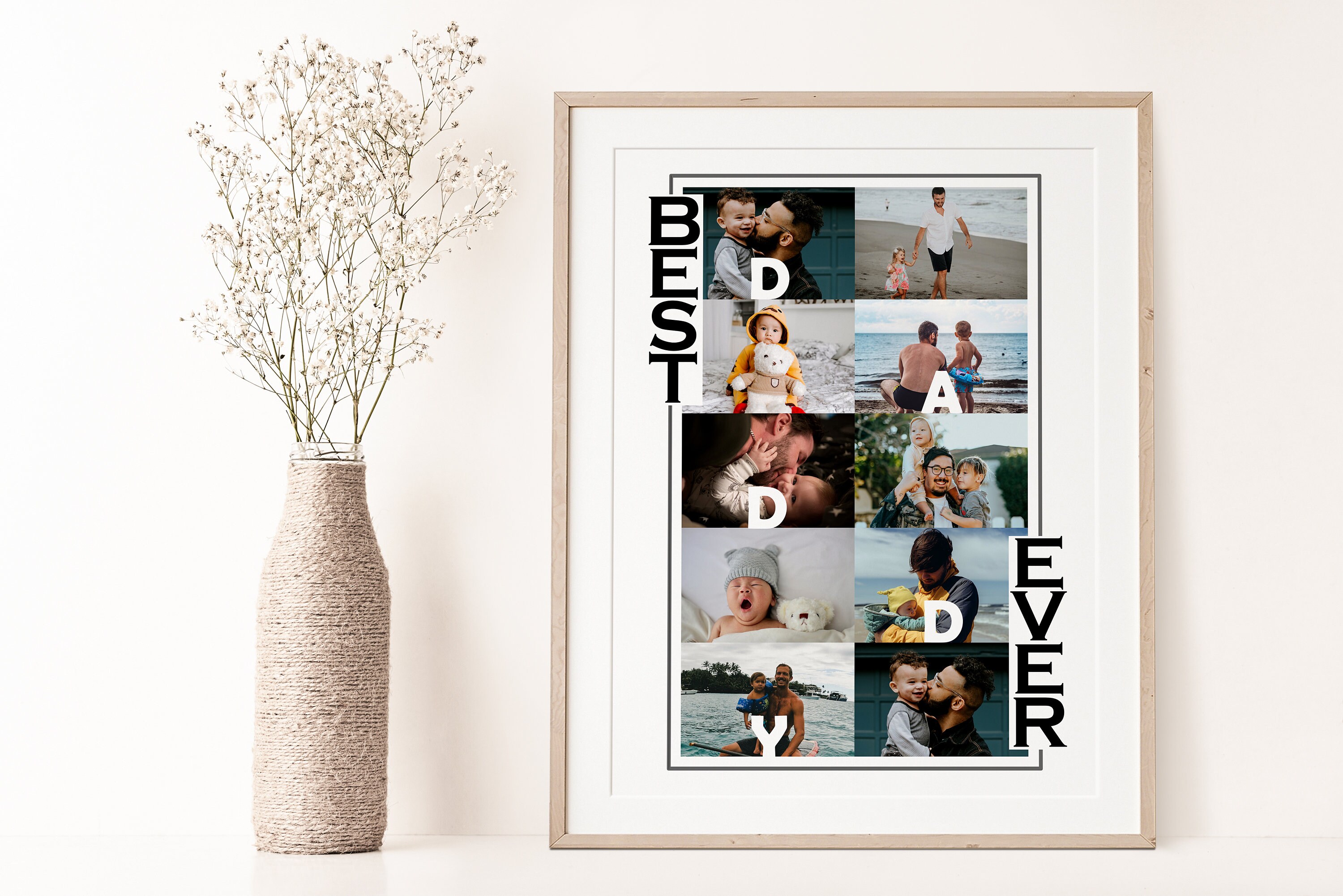 Personalized Daddy Photo Collage, Christmas Gift, Gift for Dad From ...