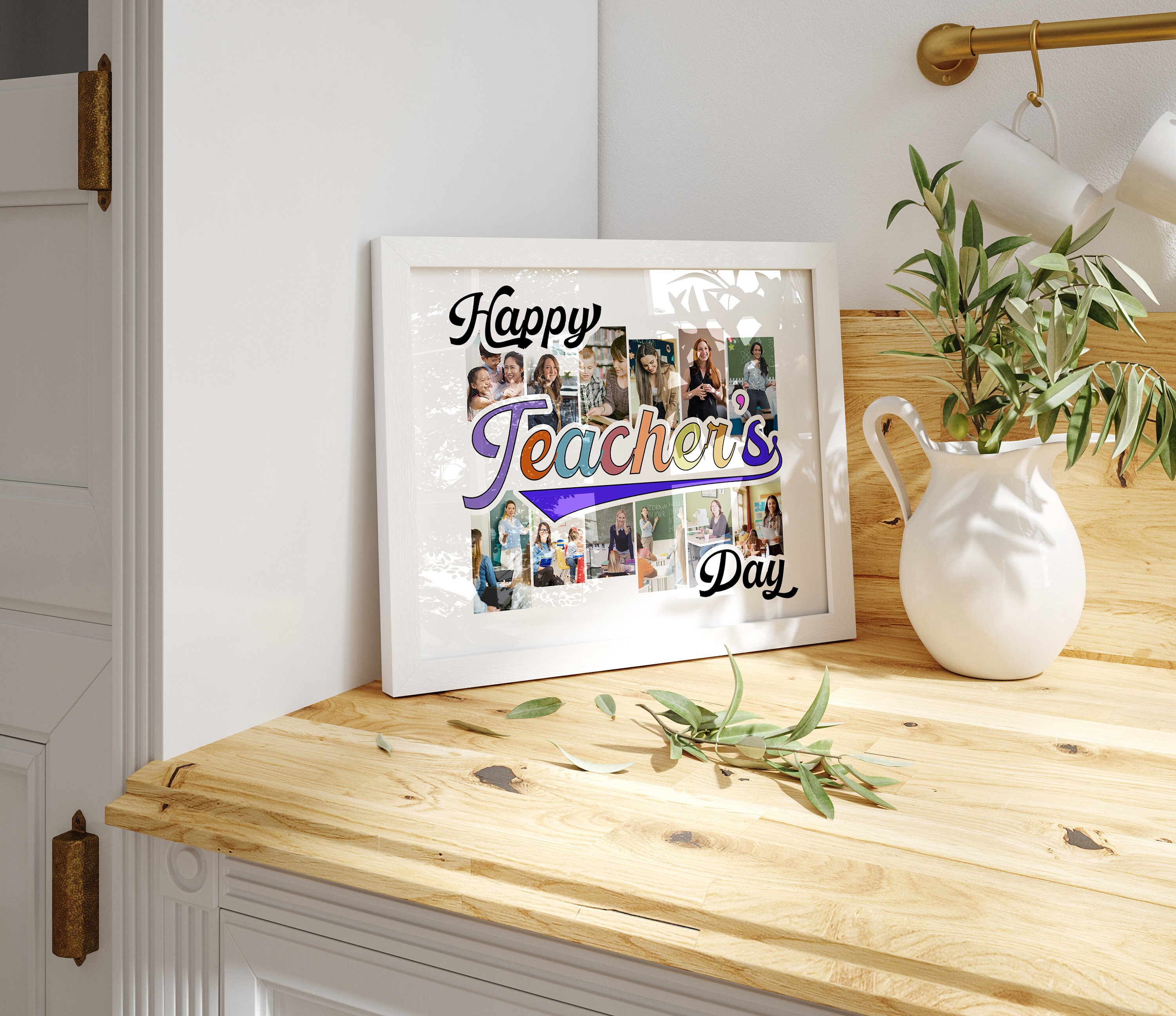 Personalized Teacher Photo Collage, Christmas Gift, Custom Gift for ...