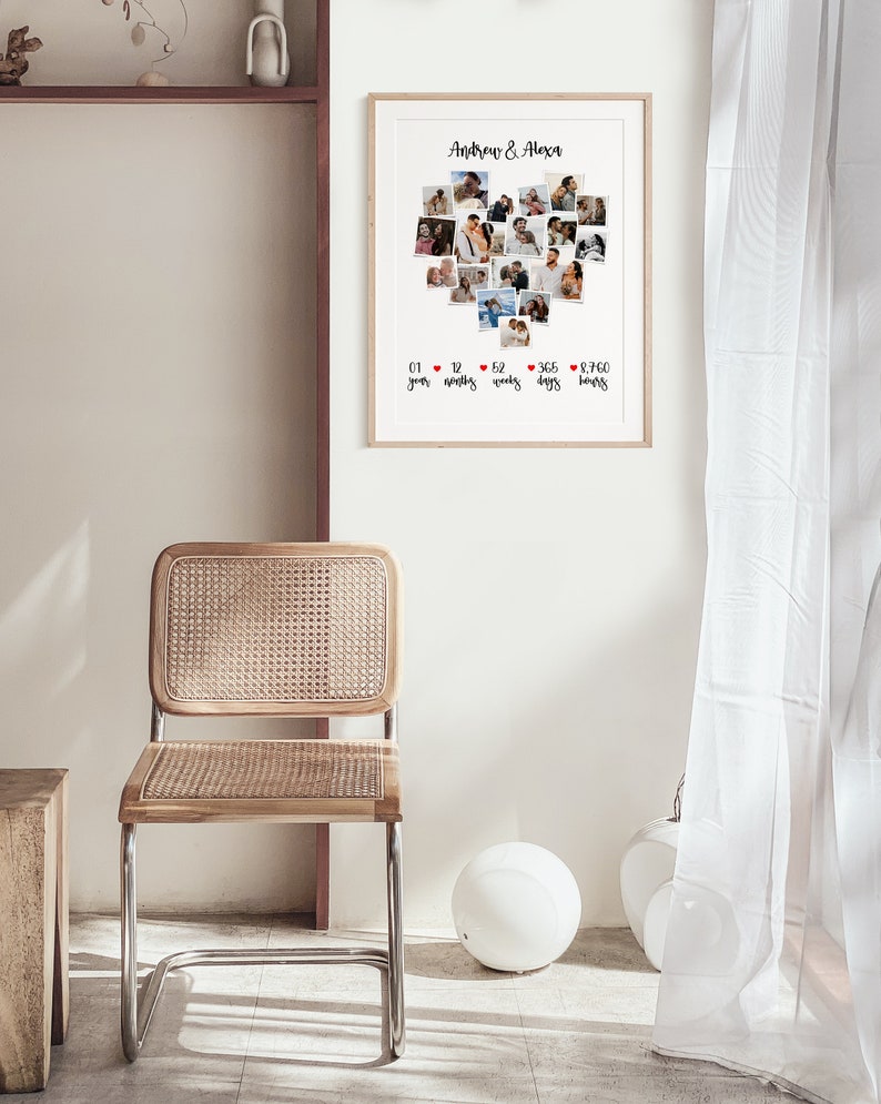 Personalize 1st Year Anniversary Photo Collage Gift 1 Year - Etsy