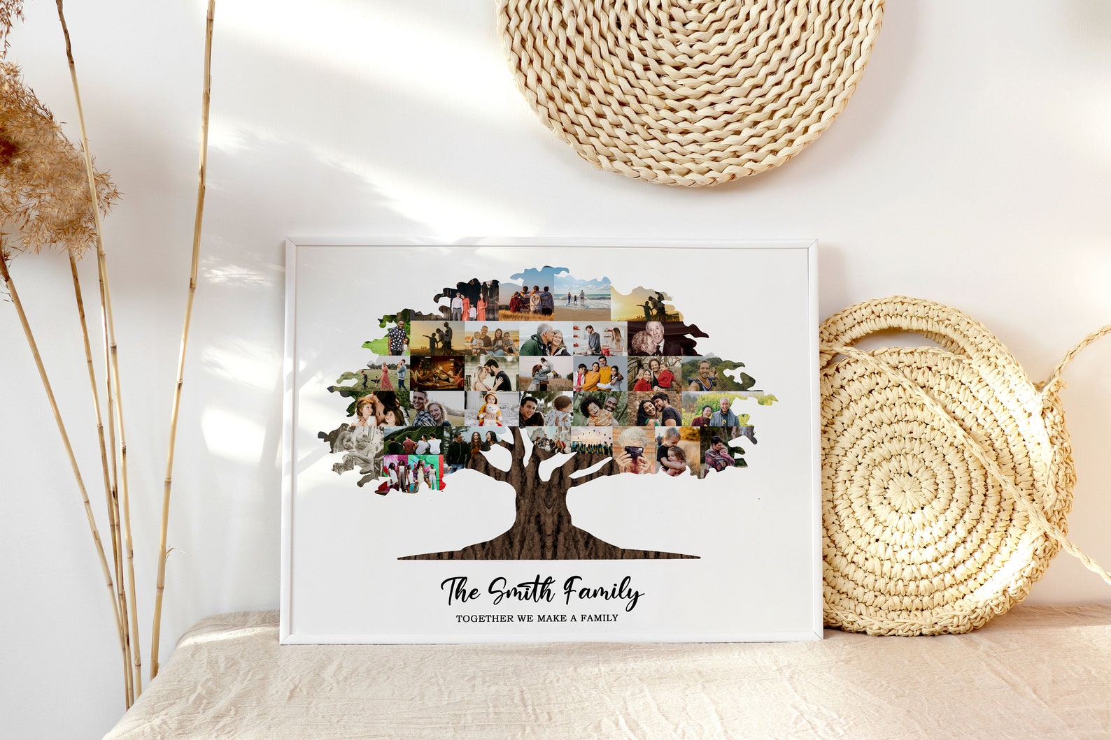 Custom Family Tree Photo Collage Gift Family Tree - Etsy