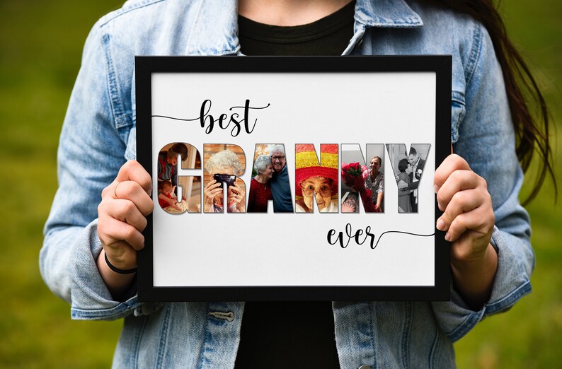 Granny Photo Collage, Personalized Photo Gift for Grandma, Christmas ...