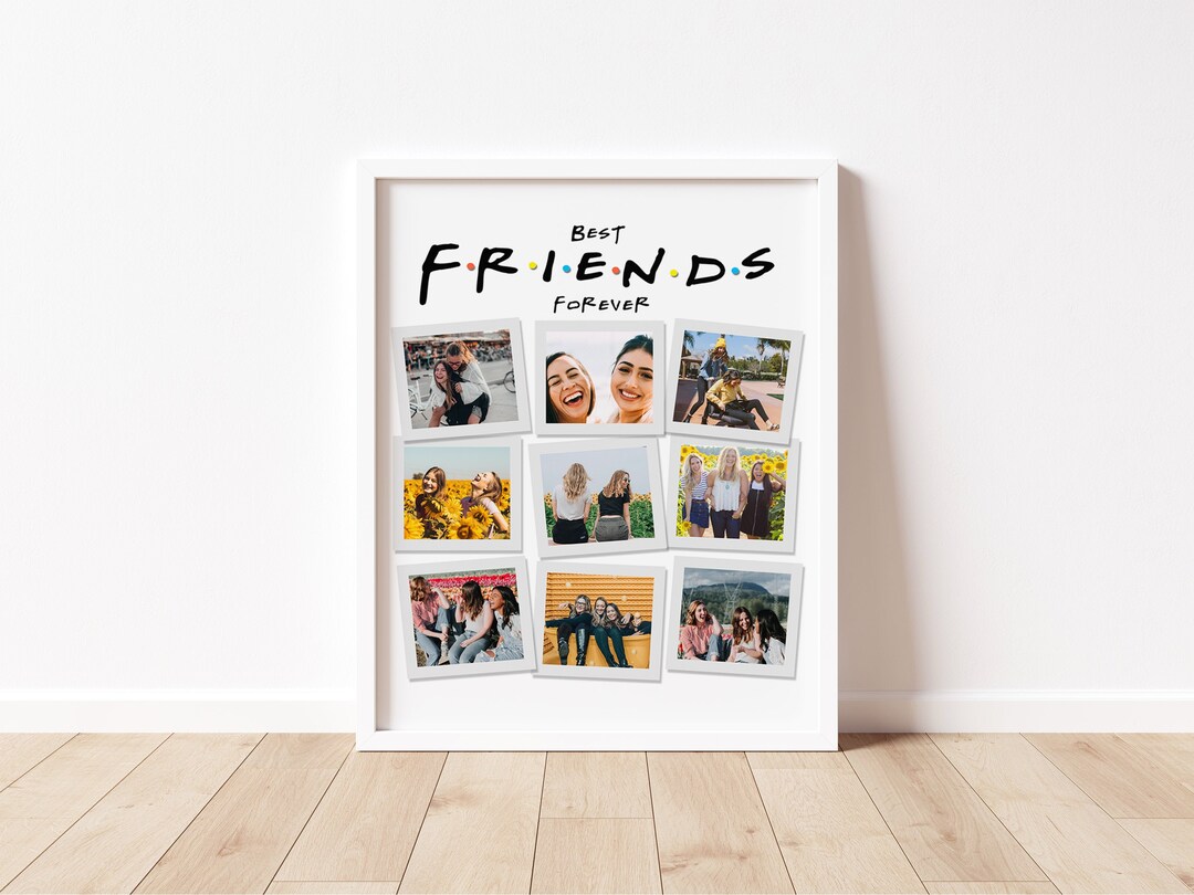 Best Friends Photo Collage, Best Friend Gift, Best Fiends Forever Gift ...