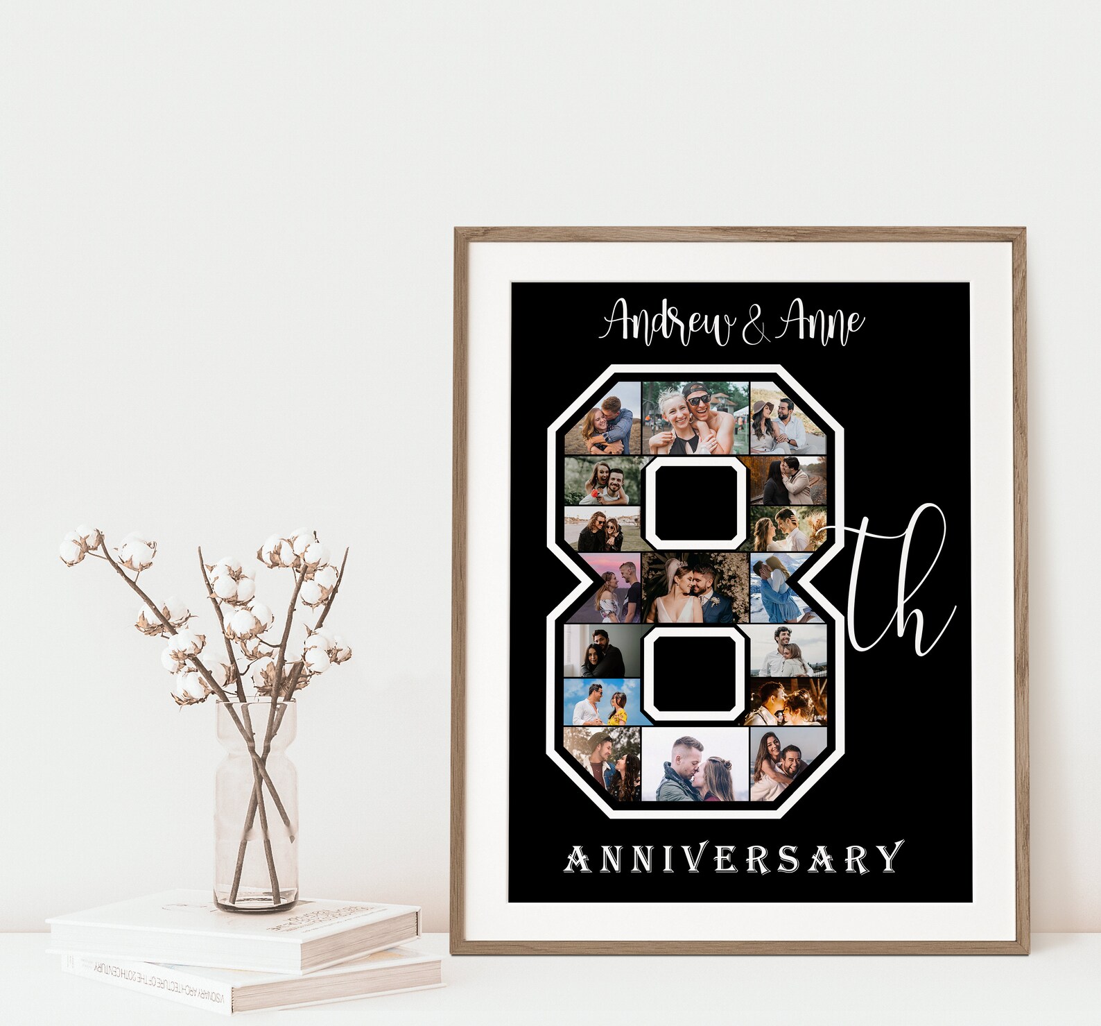 Custom 8th Anniversary Collage Personalized 8th Anniversary | Etsy