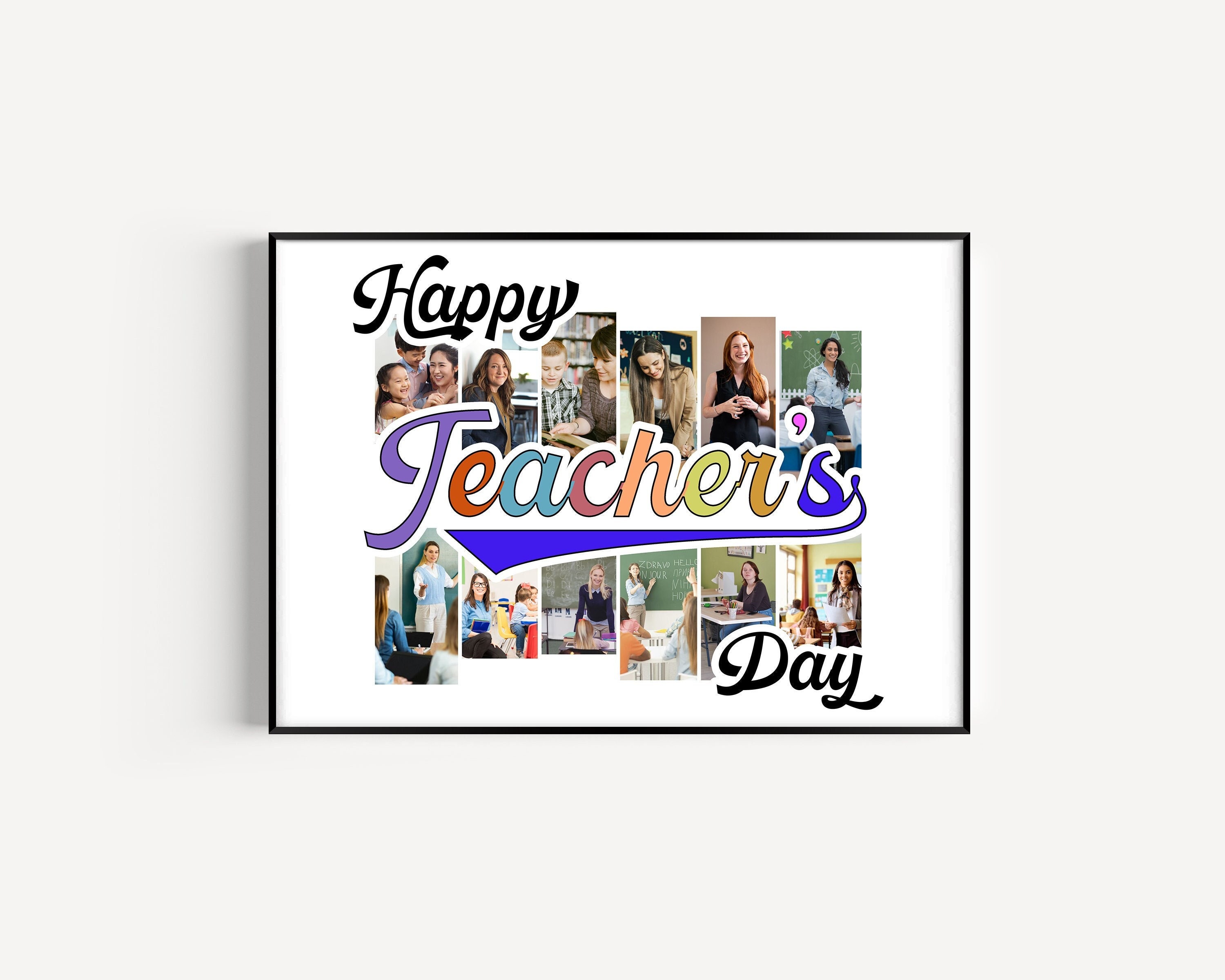 Personalized Teacher Photo Collage, Christmas Gift, Custom Gift for ...
