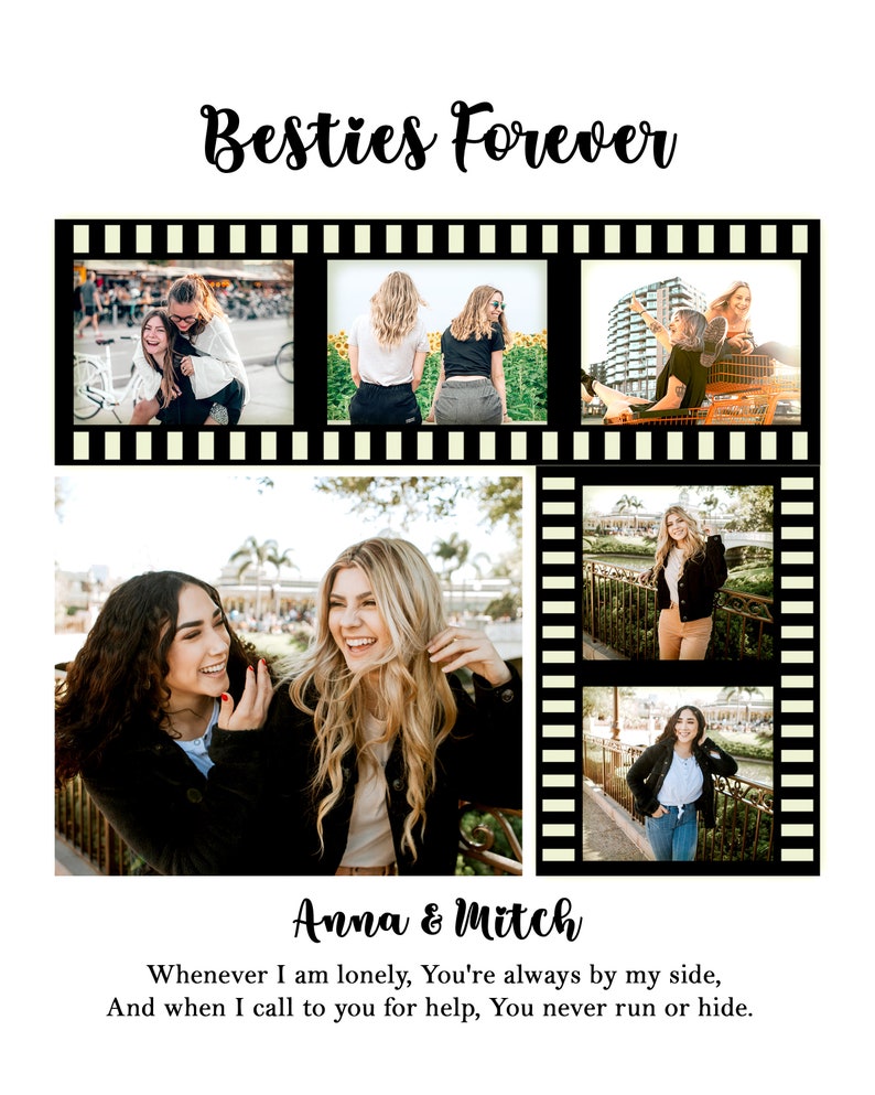 Bestie Photo Collage, Best Friend Gift, Friendship's Day Gift, Photo ...