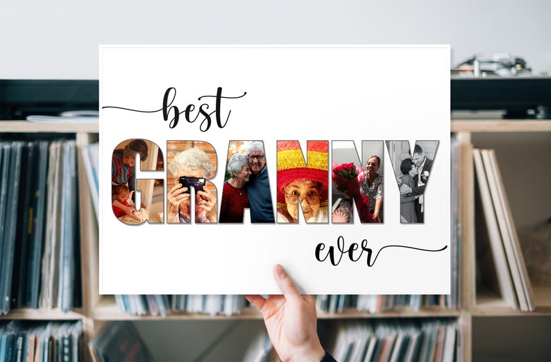 Granny Photo Collage, Personalized Photo Gift for Grandma, Christmas ...