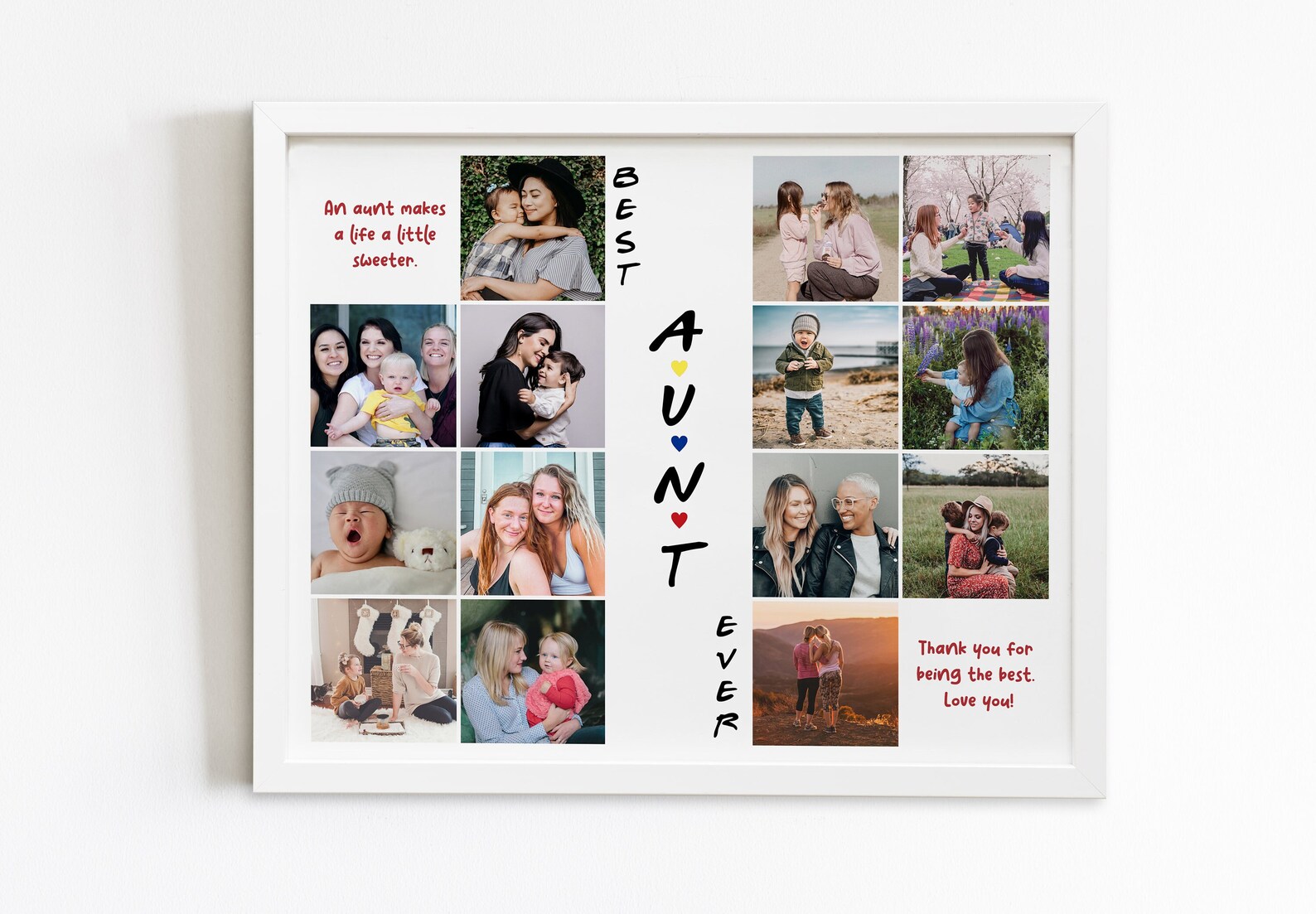 Personalized Aunt Photo Collage Auntie Custom Gift Gift for - Etsy