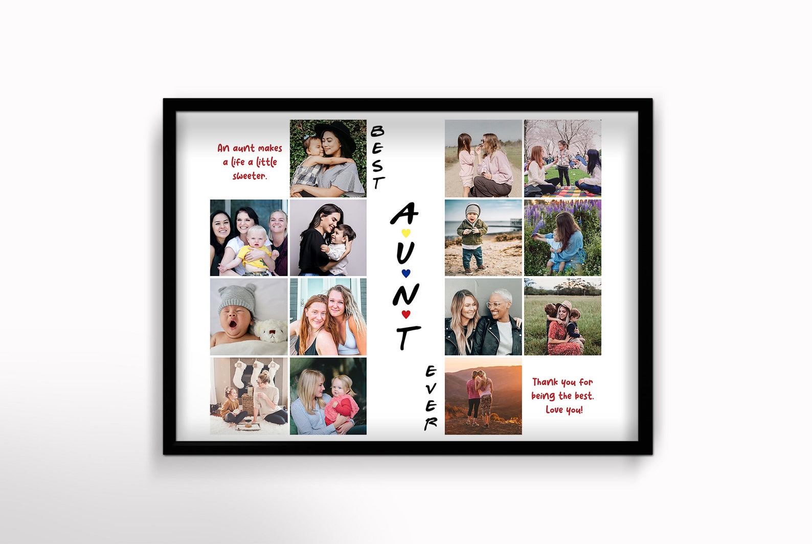 Personalized Aunt Photo Collage, Auntie Custom Gift, Gift for Aunt ...