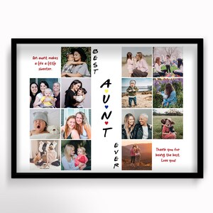 Personalized Aunt Photo Collage, Auntie Custom Gift, Gift for Aunt ...