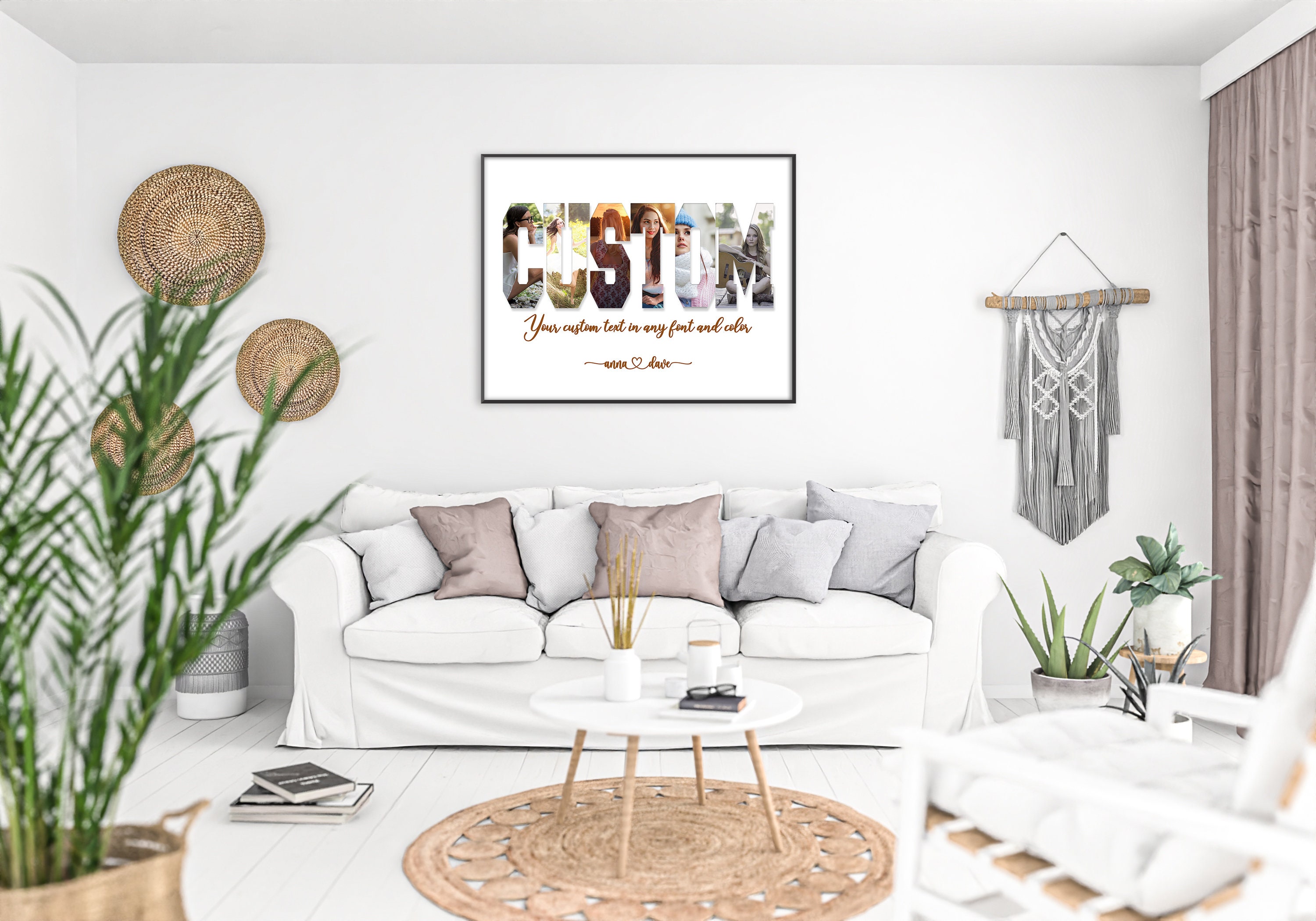 Custom Text Collage Name Photo CollageCustom Letter Collage | Etsy