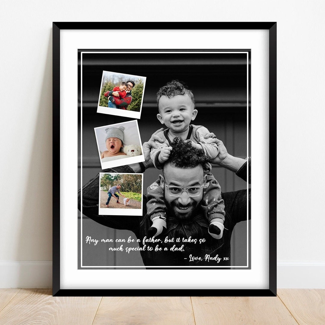 Daddy Photo Collage, Father's Day Gift, Custom Gift for Dad ...
