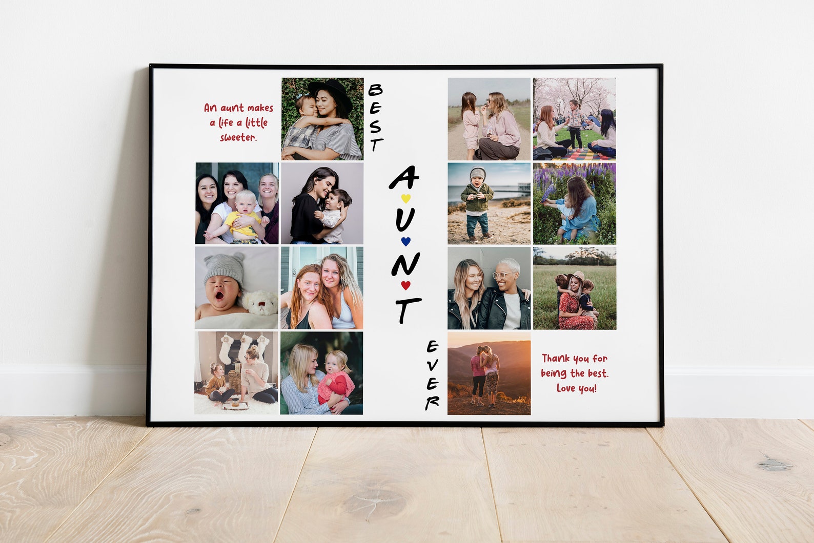 Personalized Aunt Photo Collage Auntie Custom Gift Gift for - Etsy