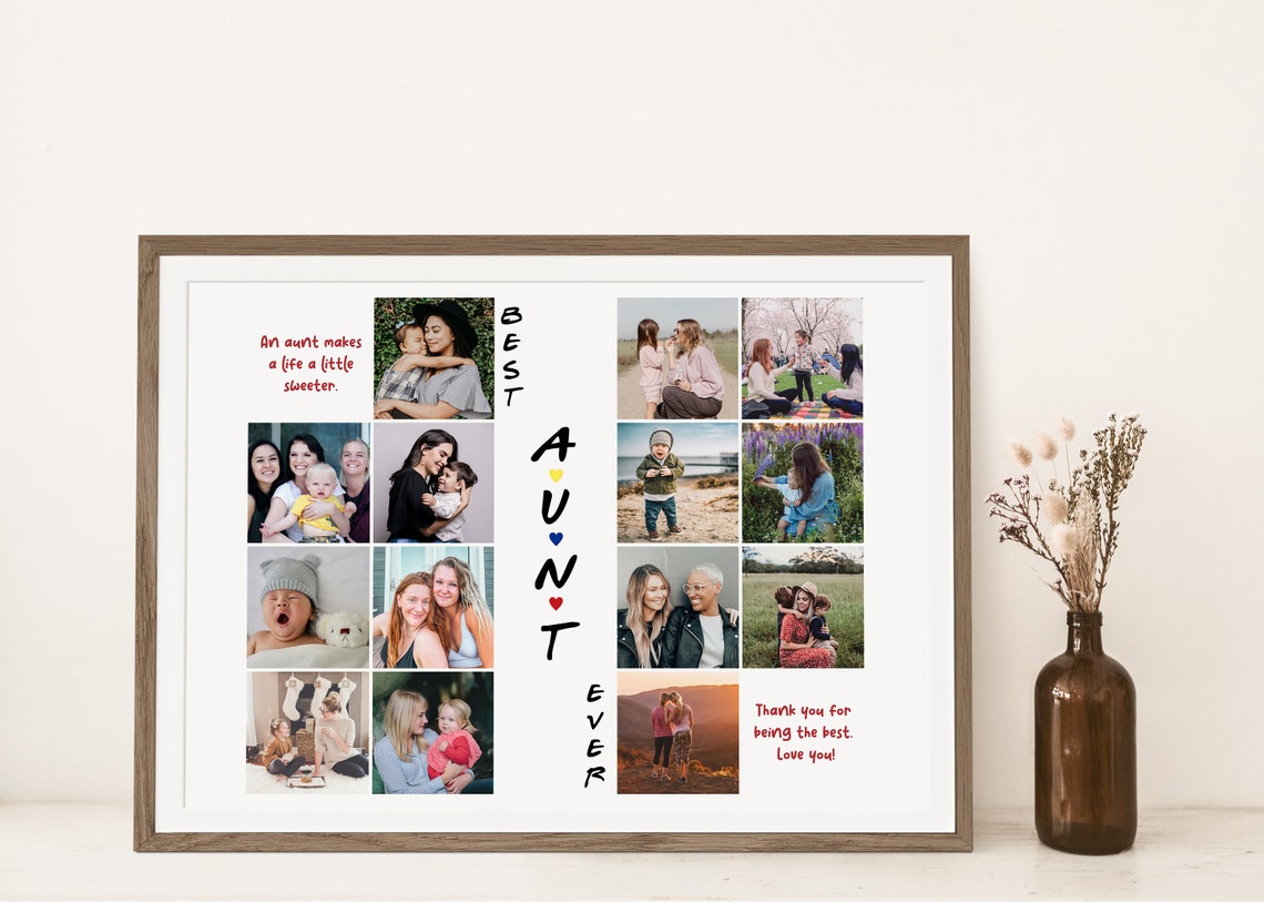 Personalized Aunt Photo Collage Auntie Custom Gift Gift for - Etsy