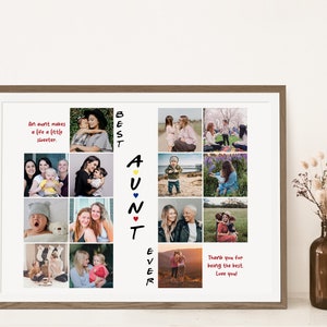 Personalized Aunt Photo Collage, Auntie Custom Gift, Gift for Aunt ...