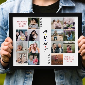 Personalized Aunt Photo Collage, Auntie Custom Gift, Gift for Aunt ...