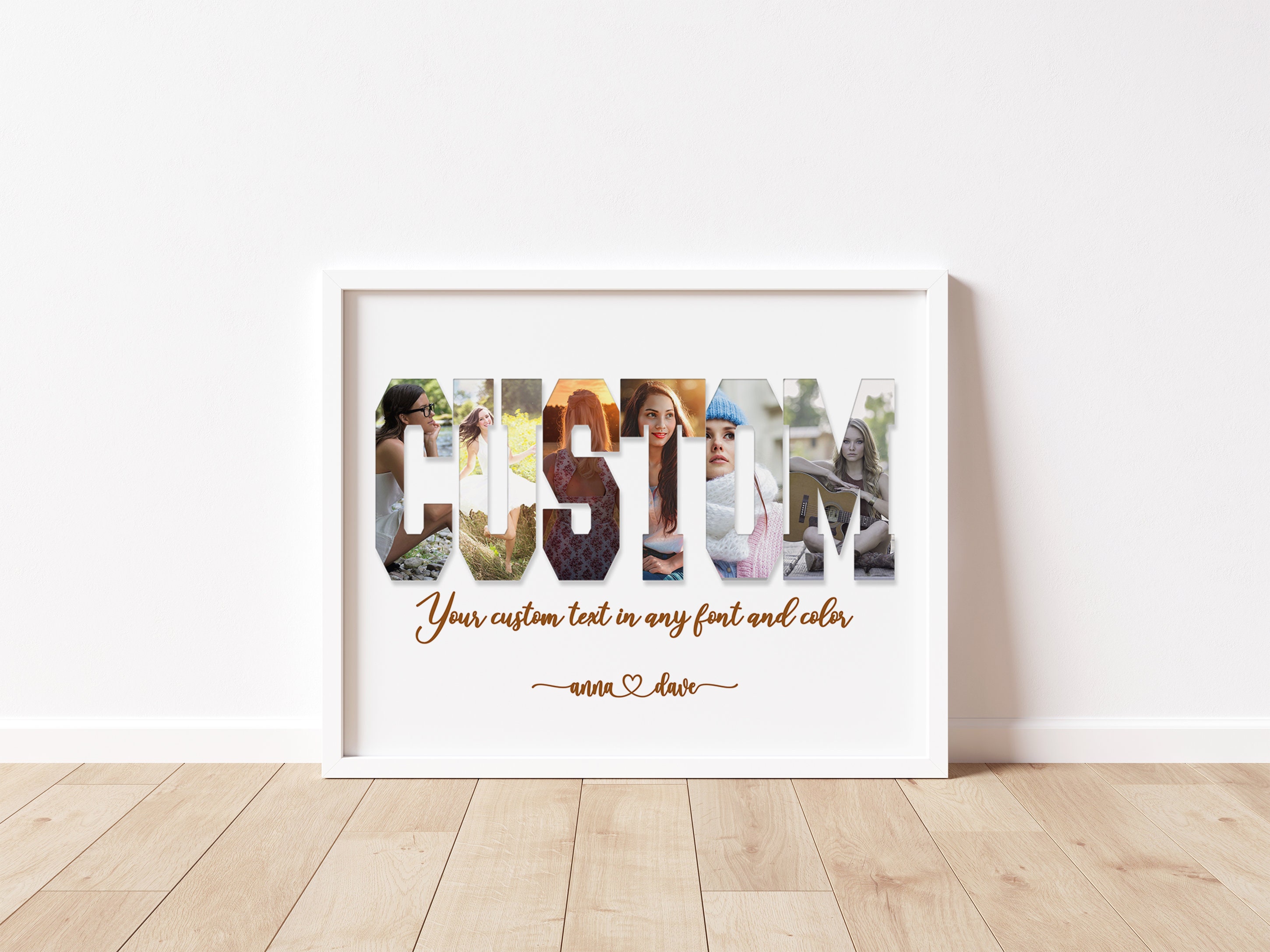 Custom Text Collage, Name Photo Collage,custom Letter Collage ...