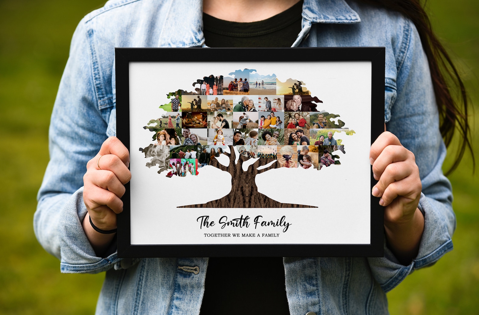 Custom Family Tree Photo Collage Gift Family Tree - Etsy