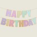 Happy Birthday Banner Colourful Pastel Bday Celebration - Etsy