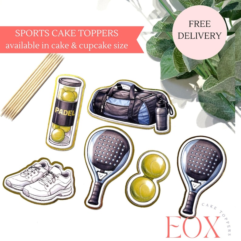 Padel Cake Topper Decoration Set | Padel Tennis Birthday Cake ...
