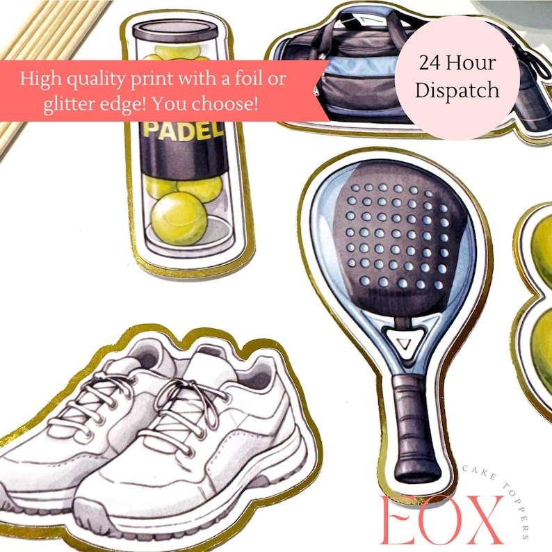 Padel Cake Topper Decoration Set | Padel Tennis Birthday Cake ...