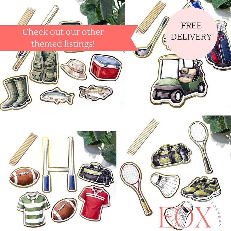 Padel Cake Topper Decoration Set | Padel Tennis Birthday Cake ...