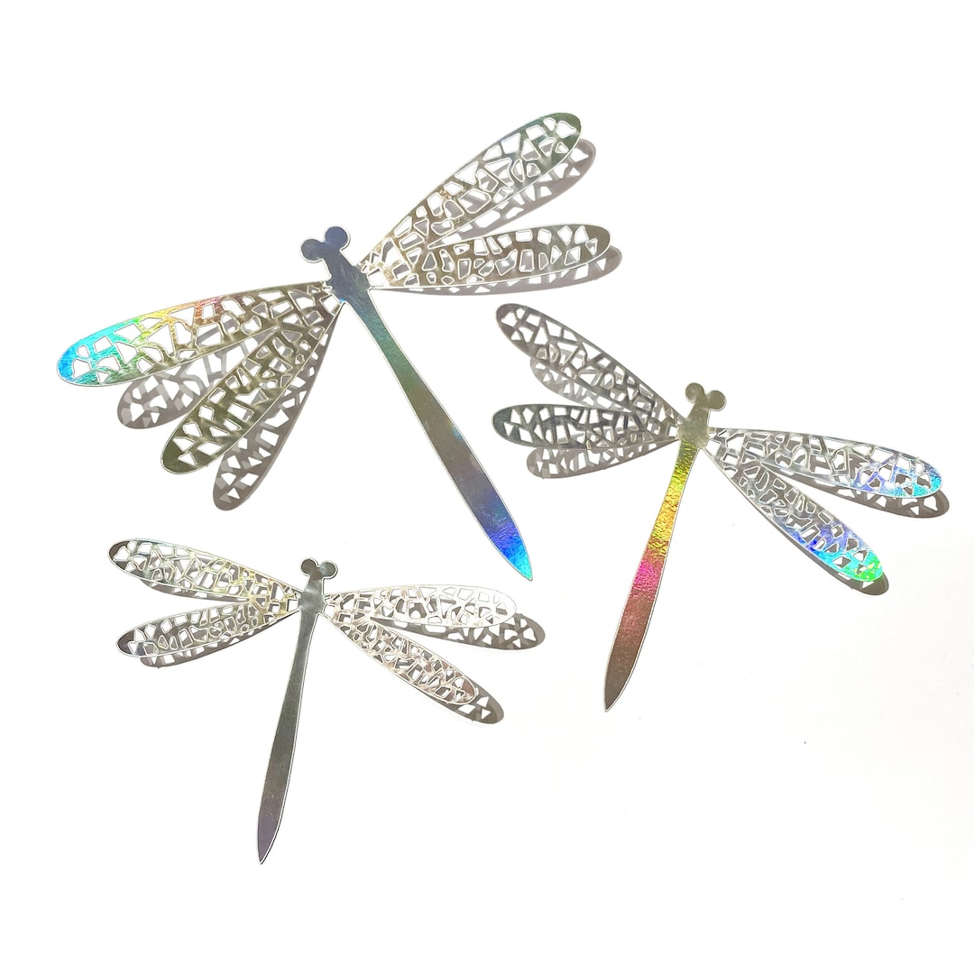 12 Pack Mixed Size Foiled Dragonfly / Cake Decoration, Cake Topper ...