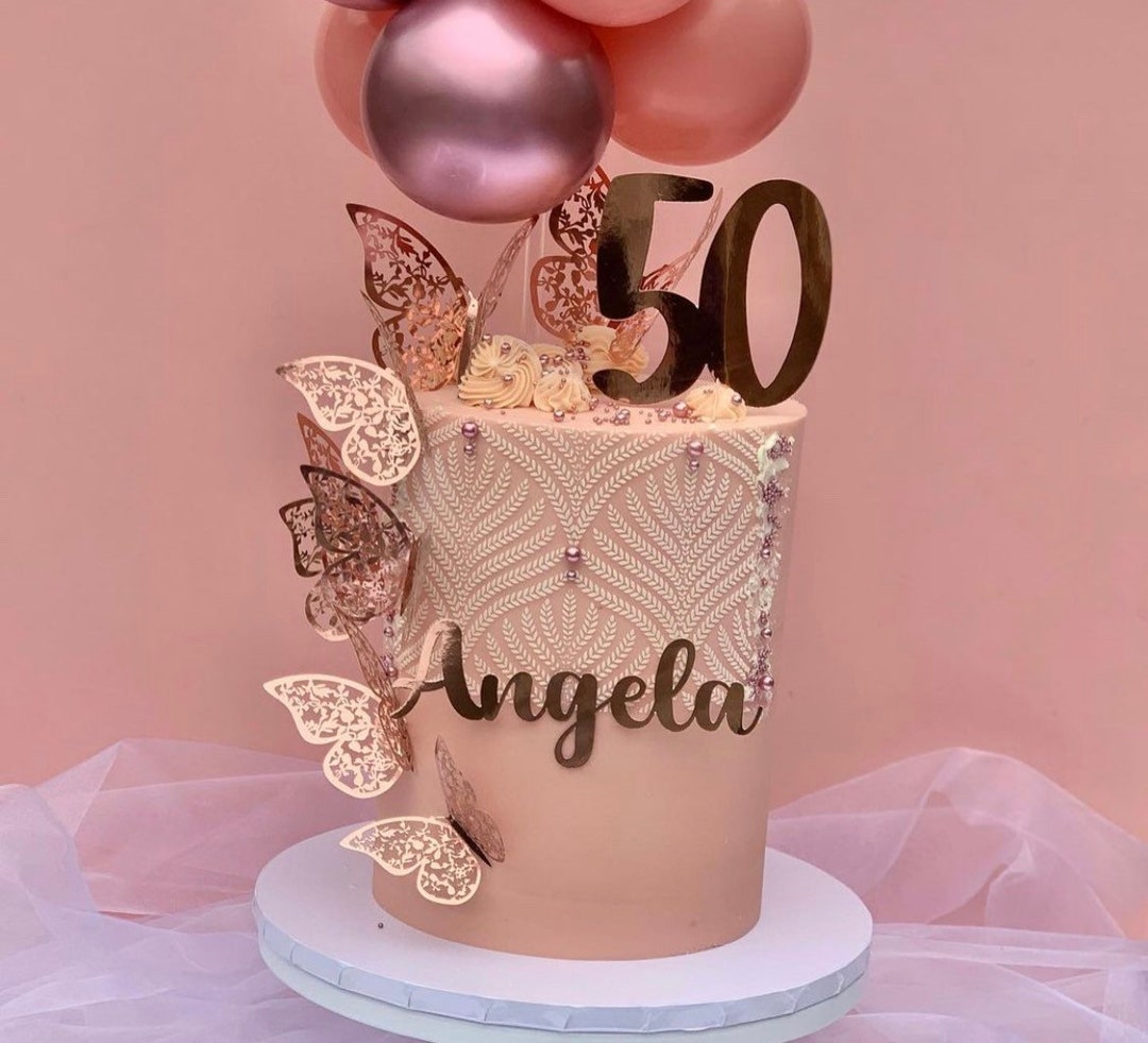 12 Pack Mixed Size Foiled Butterflies, Cake Decoration, Cake Topper ...