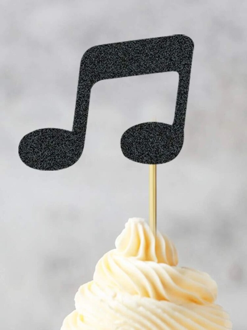 Music Notes Cupcake Toppers Set of 6 Cake Topper Party - Etsy