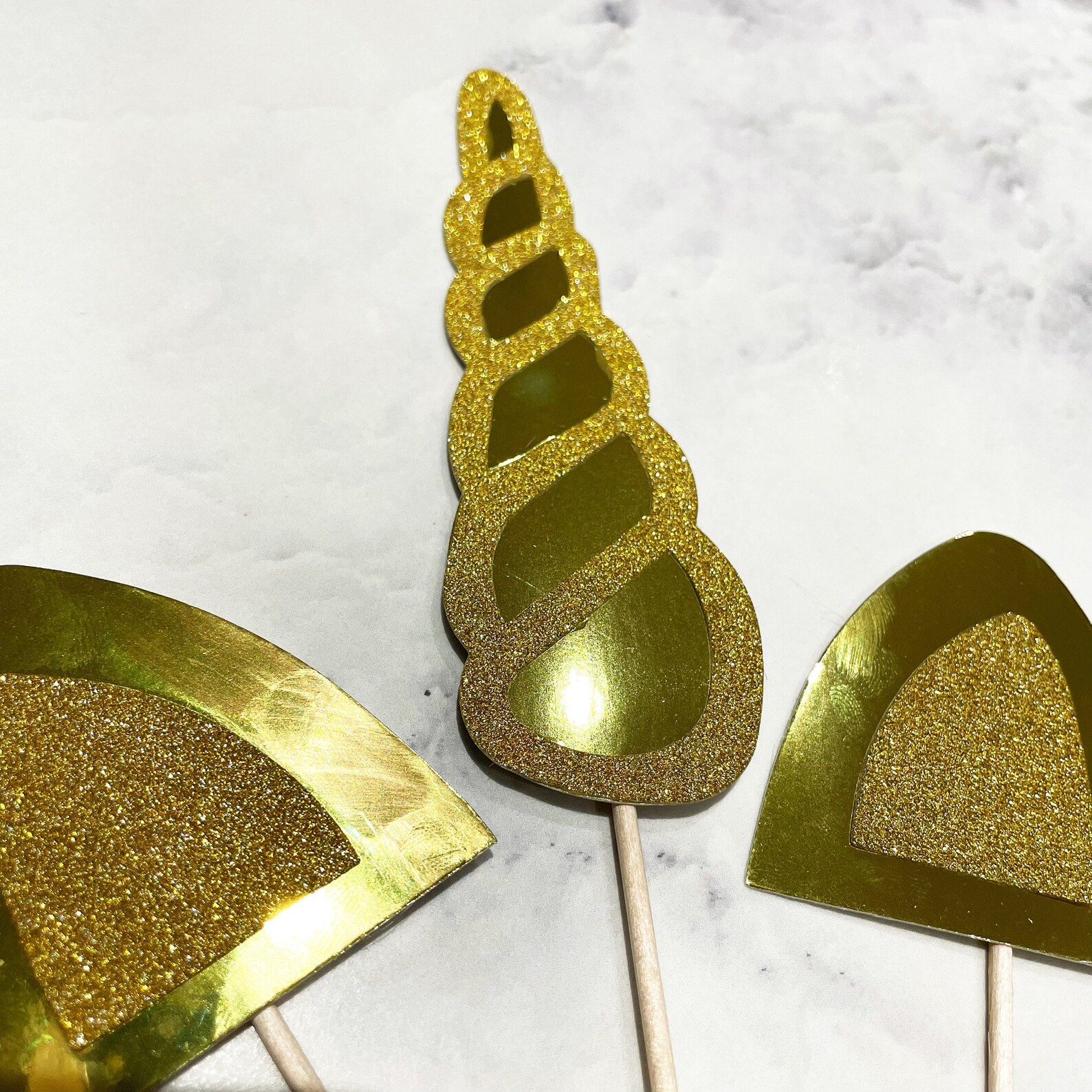 Unicorn Cake Horn & Ears Cake Topper, Unicorns, Magical Party, Cake ...