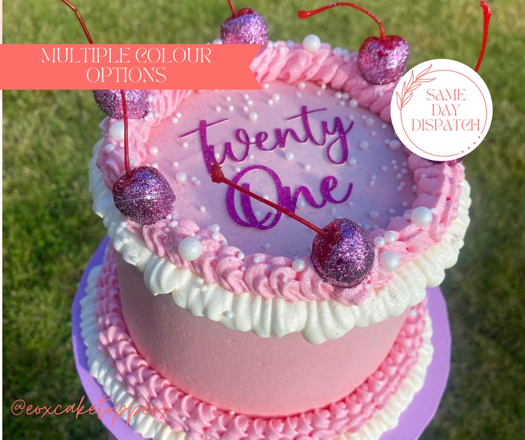 Bento Cake Topper, Round Cake, Happy Birthday, Glitter Cardstock ...