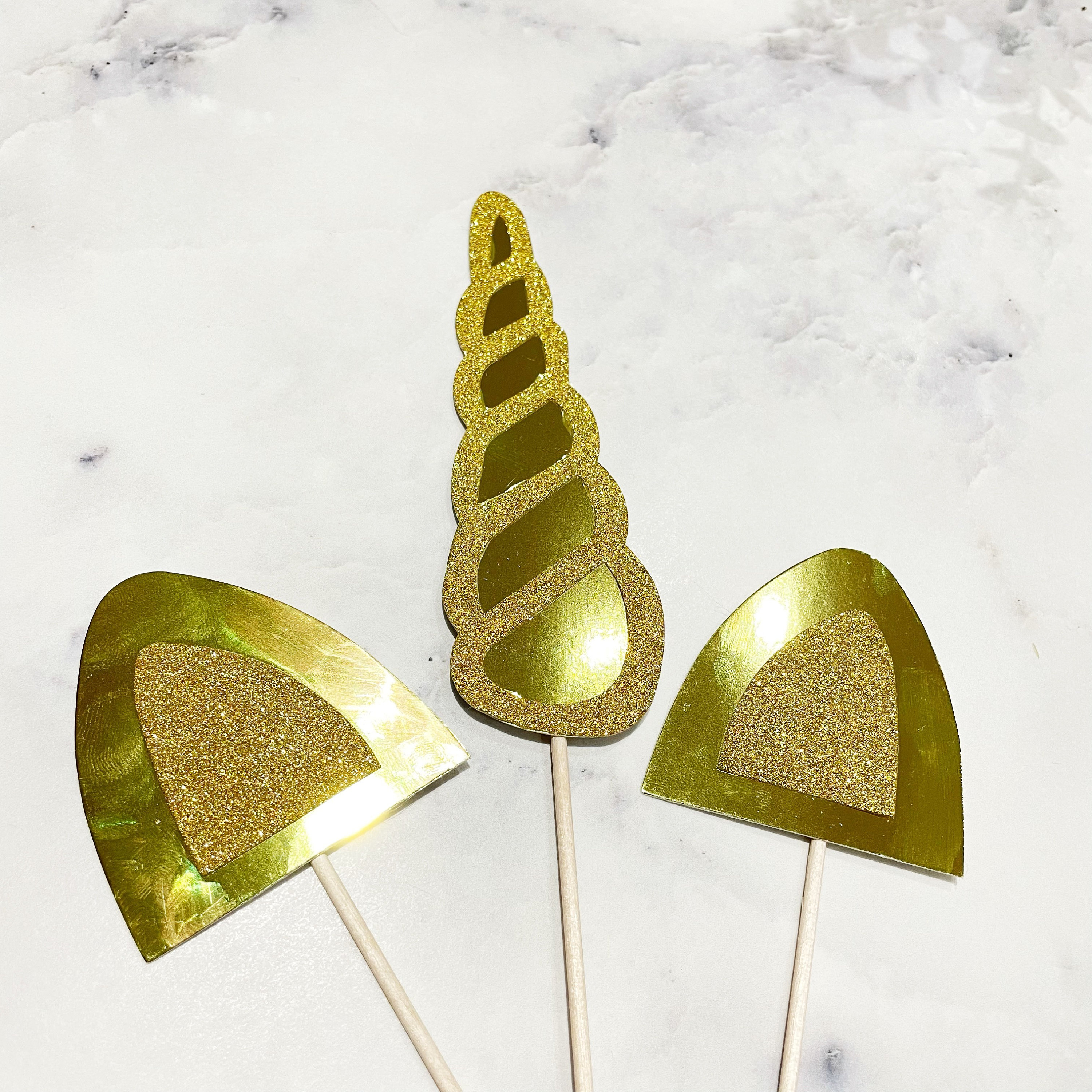 Unicorn Cake Horn & Ears Cake Topper, Unicorns, Magical Party, Cake ...