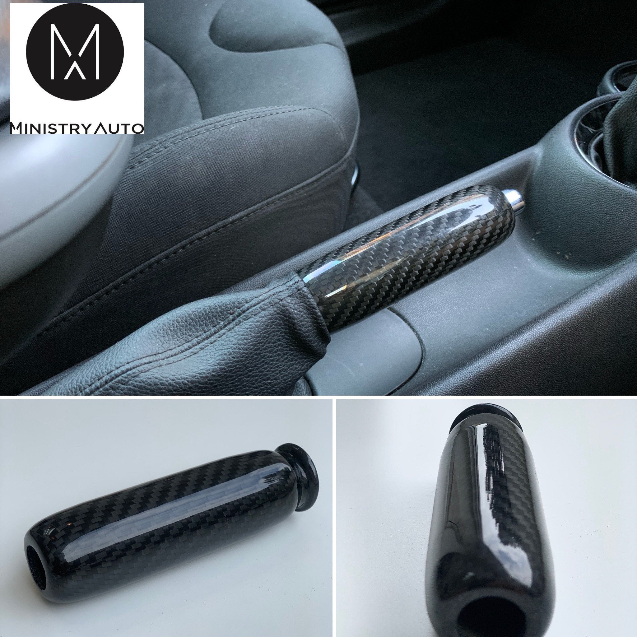 MINI GEN 1&2 Carbon Fibre Handbrake Handle R50 R52 R53 R55 R56 R57 R58 ...