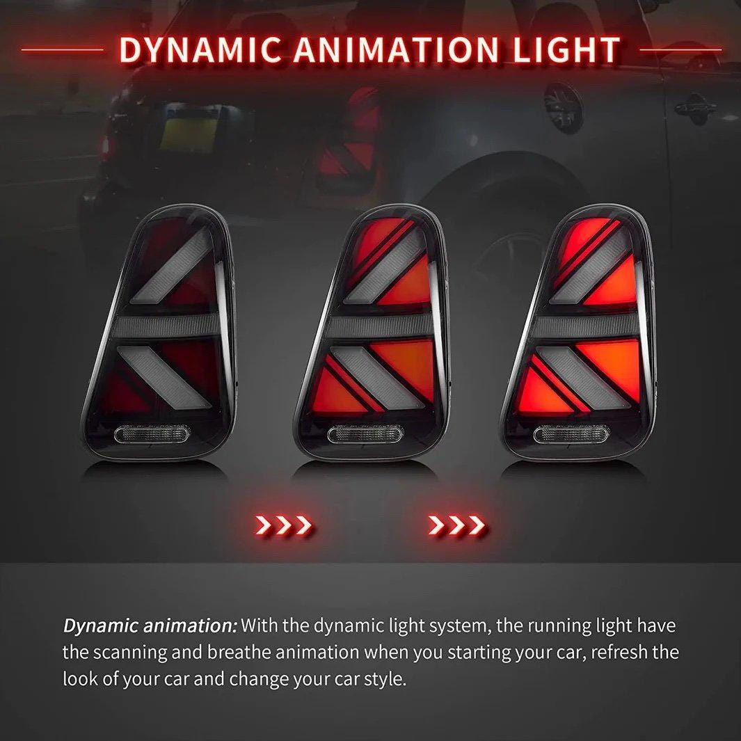 MINI GEN 1 Union Jack Taillights Sequential Turn Signal & Dynamic ...