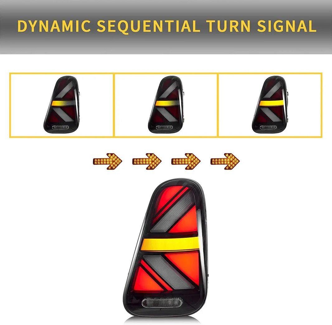 MINI GEN 1 Union Jack Taillights - Sequential Turn Signal & Dynamic ...