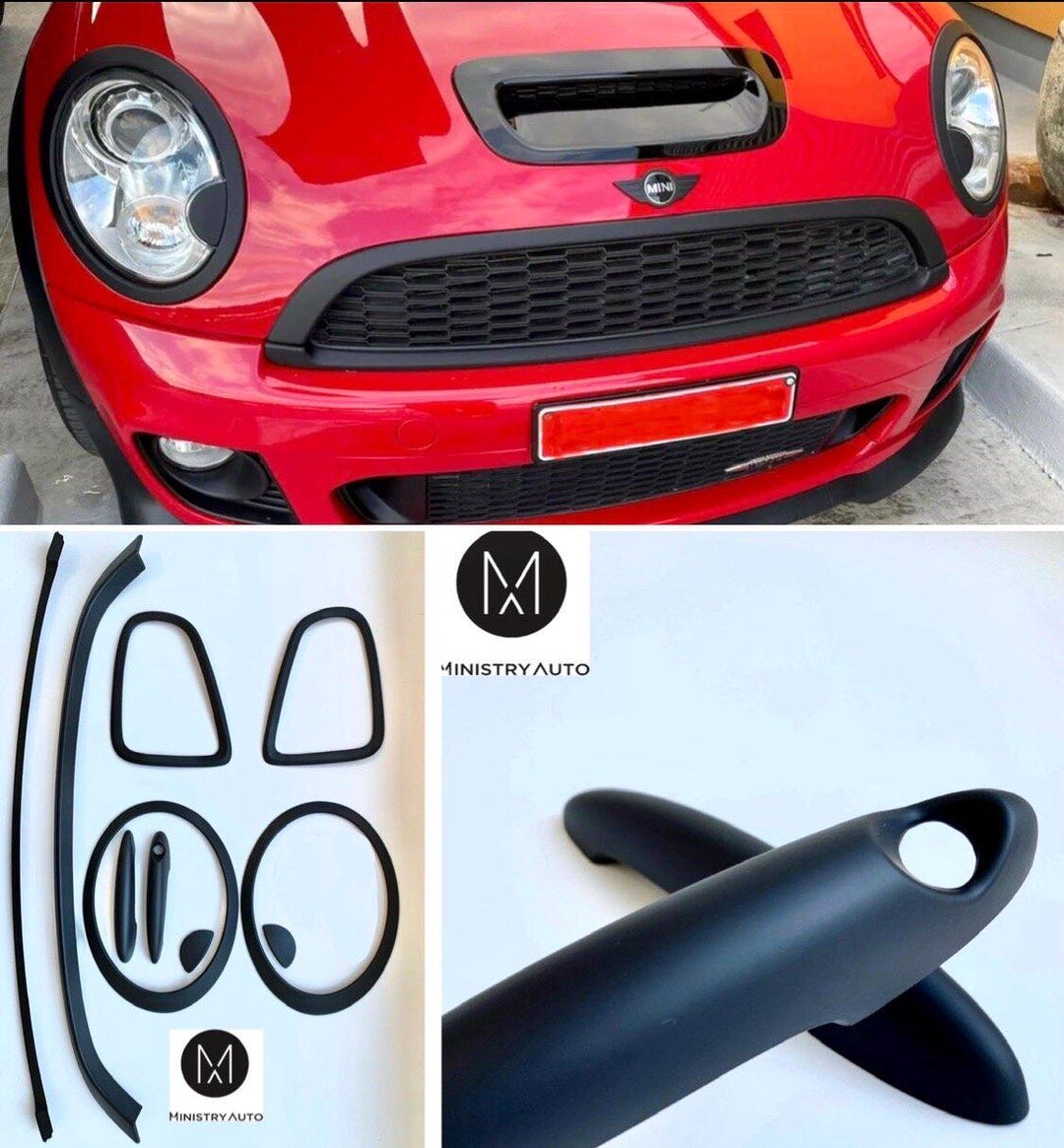 MINI Roadster / Coupe R58 R59 Chrome Covering Kit Matte or Piano Black ...