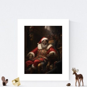 Black Santa, African American Santa Claus, African American Wall Art ...