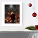 Gothic Santa Claus Art Print, Christmas Holiday Wall Decor, Ancient ...