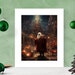 Gothic Santa Claus Art Print, Christmas Holiday Wall Decor, Ancient ...
