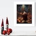 Gothic Santa Claus Art Print, Christmas Holiday Wall Decor, Ancient ...
