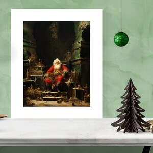 Christmas Santa Claus Art Print, Holiday Wall Decor, Ancient Santa ...