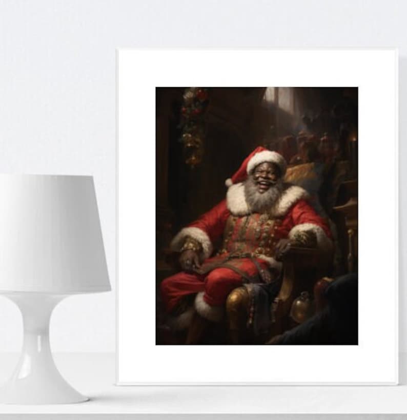 Black Santa, African American Santa Claus, African American Wall Art ...