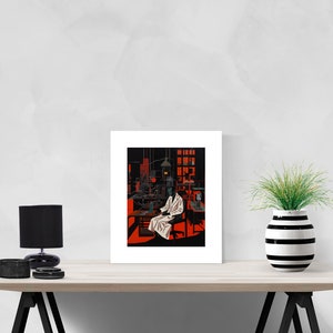 Black Science Educator Art Print With Mat, African American Teacher Art ...