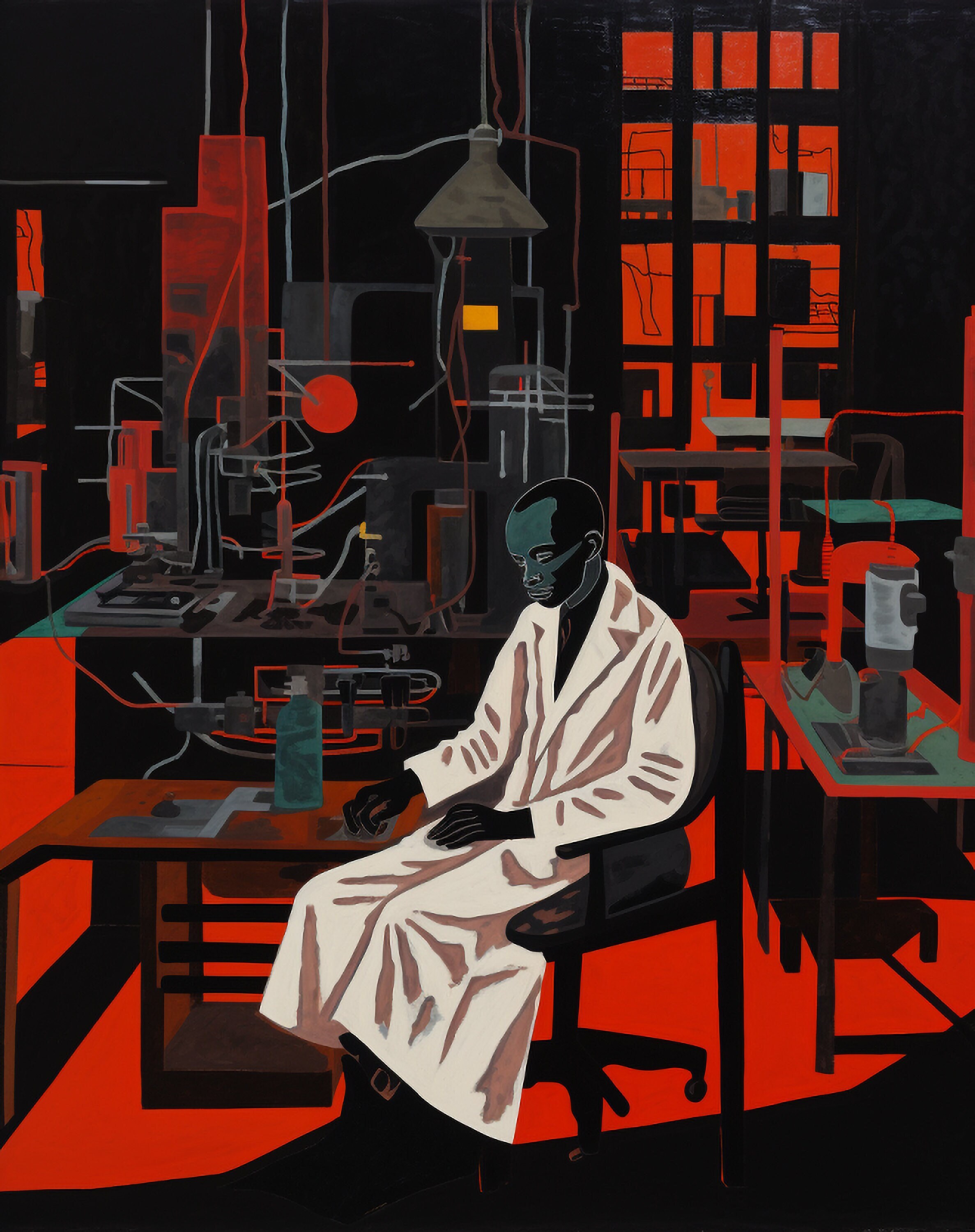 Black Science Educator Art Print With Mat, African American Teacher Art ...