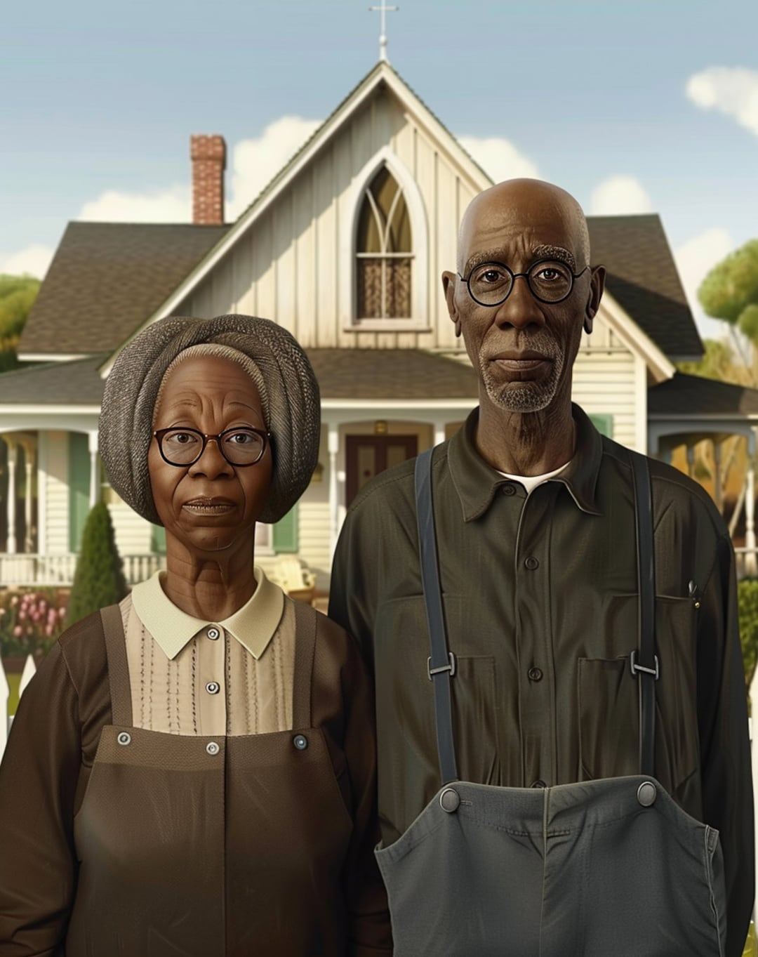 African American Gothic Fine Art Print With Mat, African American Art ...