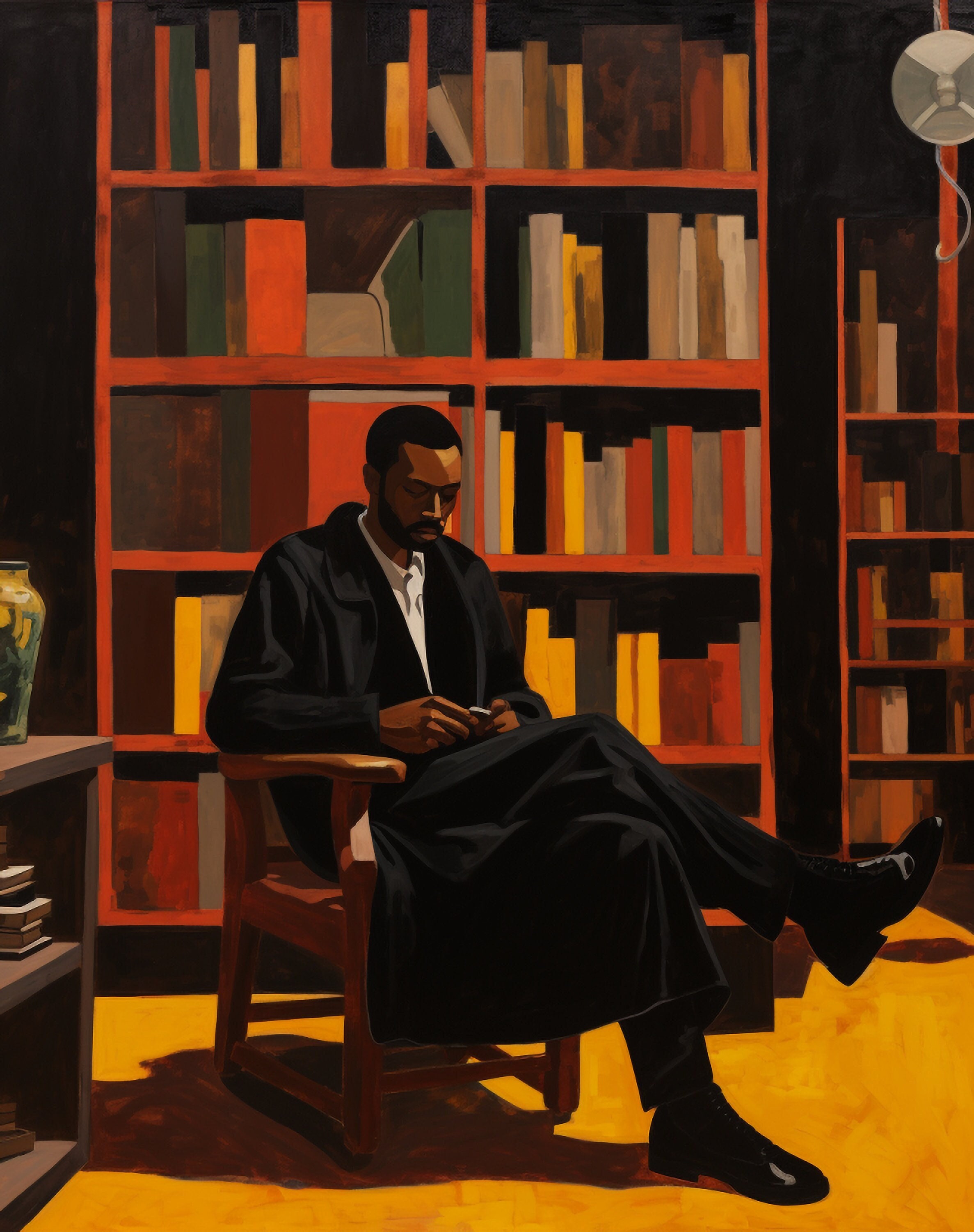 Black Scholar Educator Art Print With Mat, African American Teacher Art ...