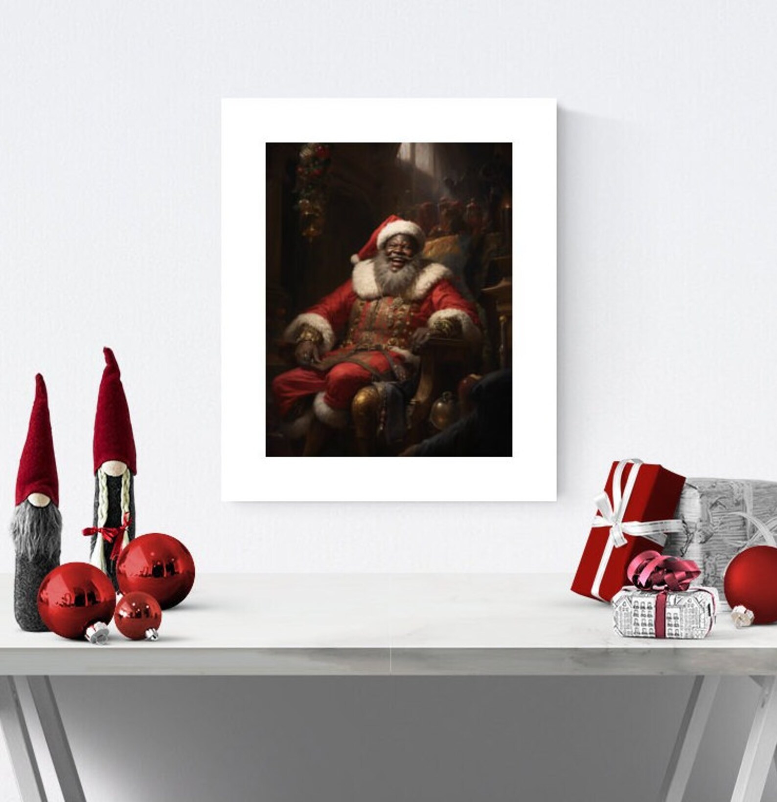 Black Santa, African American Santa Claus, African American Wall Art ...